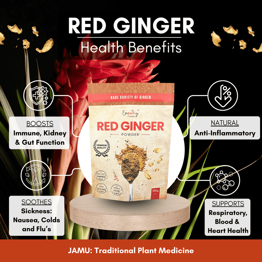 Buy Pure Dry Red Ginger Powder for Drink & Tea Australia Empathy Herbal