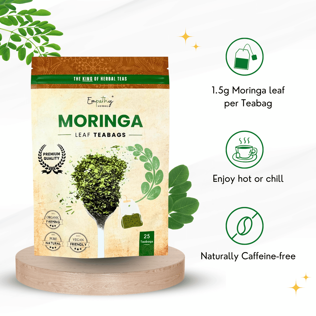 Buy Natural Organic Moringa Leaf Tea Bags Online in Australia | Empathy ...